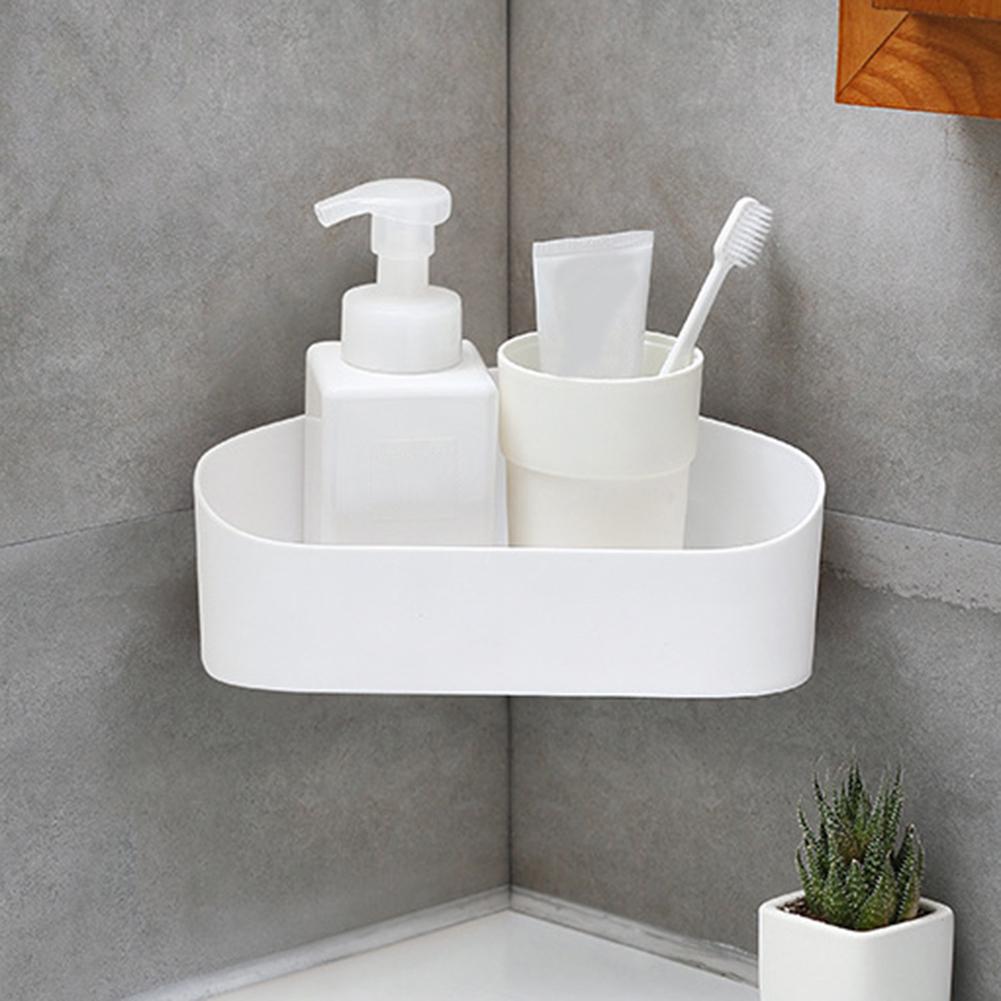 Mounted Triangle Shelf Shampoo Storage Corner Rack Bathroom Storage ...