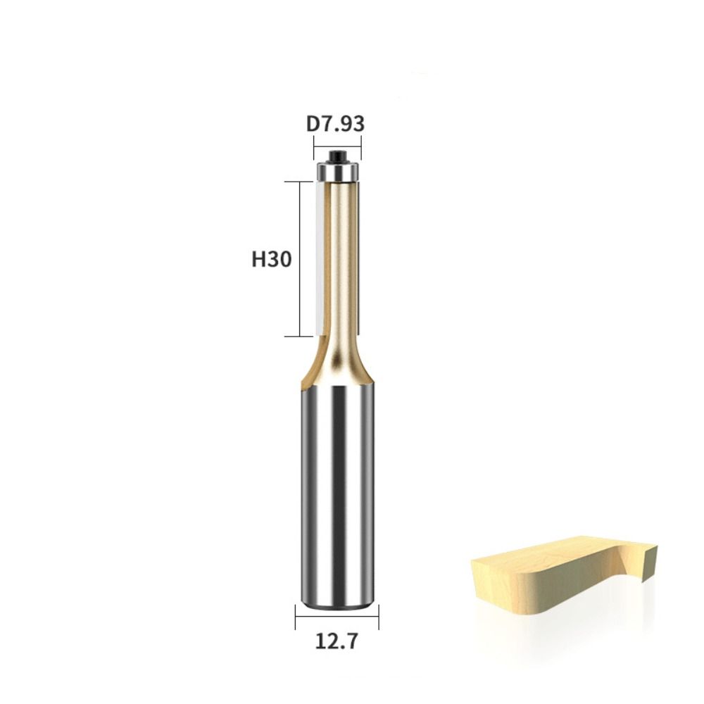 6.35mm 12.7mm Shank Milling Cutter with Top Bearing Router Bit Slotting ...