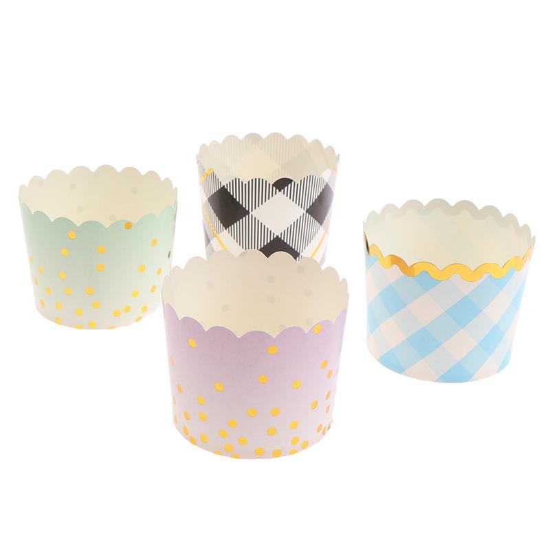 Buy Muffin Cupcake Golden Pink Dot Paper Cup Cupcake Liner Baking ...