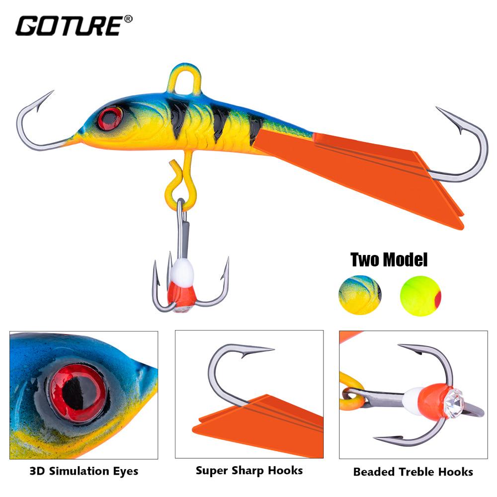 Buy Goture Ice Fishing Lure 1PC Balancer 12.4g 6.3cm 3D Eyes Bionic ...