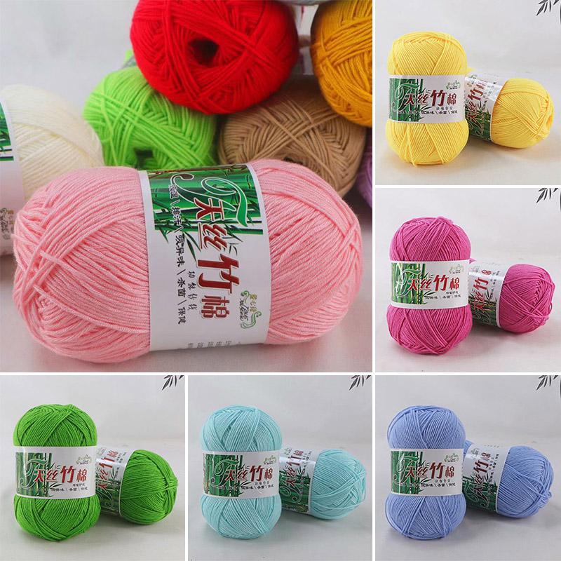 Buy 50g/Roll For Bamboo Cotton Thread Hand Woven Soft Yarn Bamboo ...