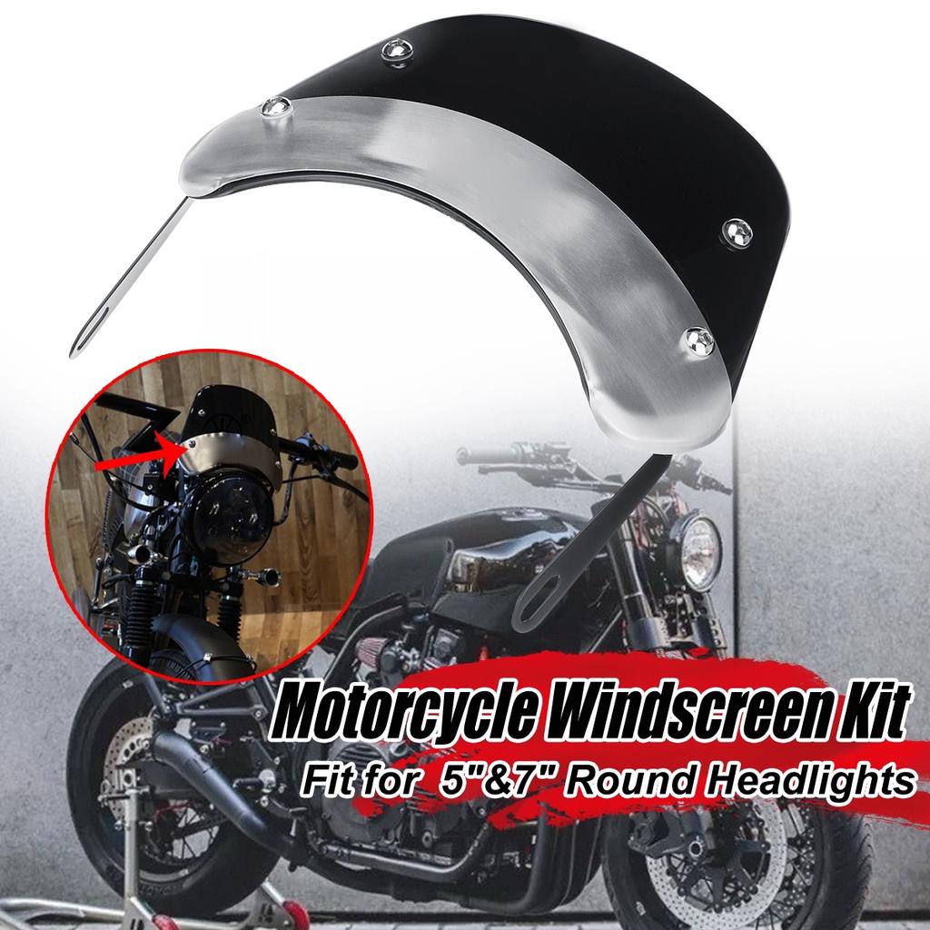 Universal Motorcycle Windshield Windscreen with Bracket FIT 5 uygun ...