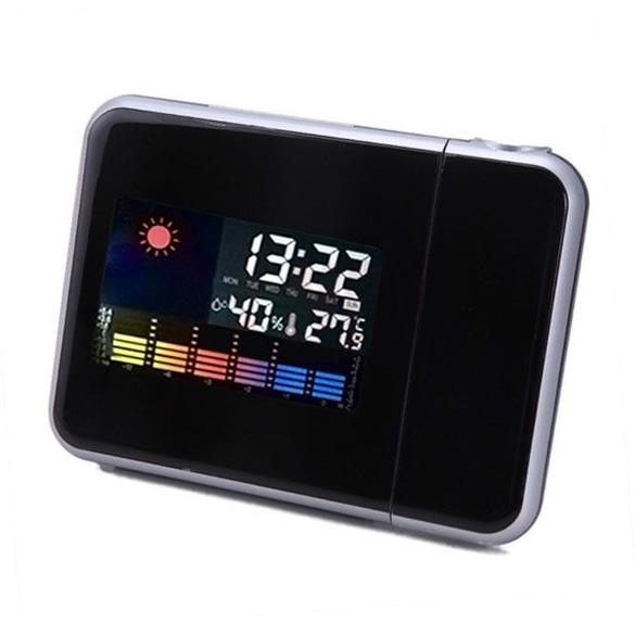 Buy Weather Multi Function Digital Projection Clock Alarm Color Screen ...