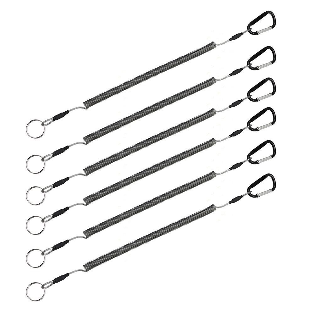 Buy 10 Pcs 2.3MM Fishing Lanyard Retractable Elastic Steel Ropes Key ...