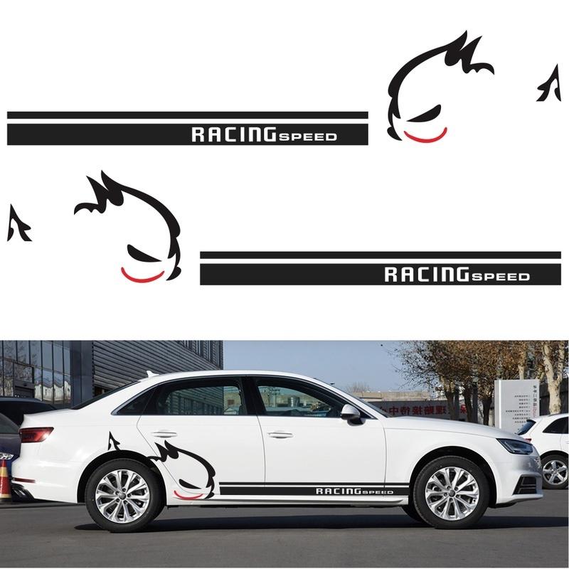 Buy Both Sides Personality Evil Rabbit Symmetric Full Body Car Stickers ...