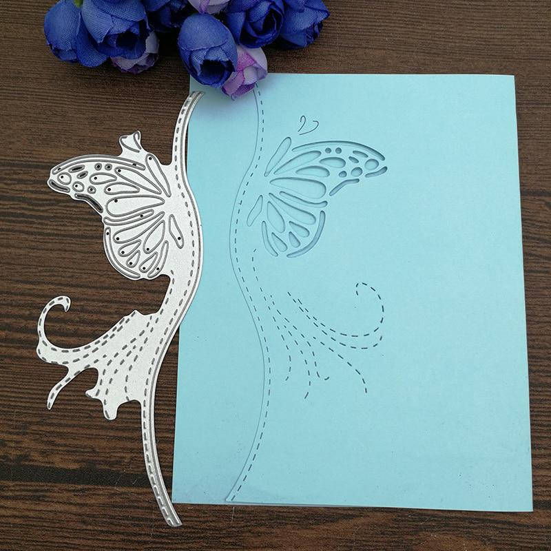 Buy Flying Butterfly Border Borderline Edge Metal Cutting Dies Stencils ...
