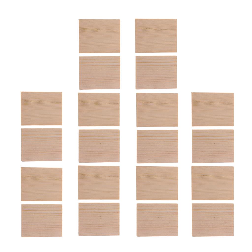 Buy 20x Natural MDF Unfinished Wood Pieces Wooden Plaque for Woodcrafts ...