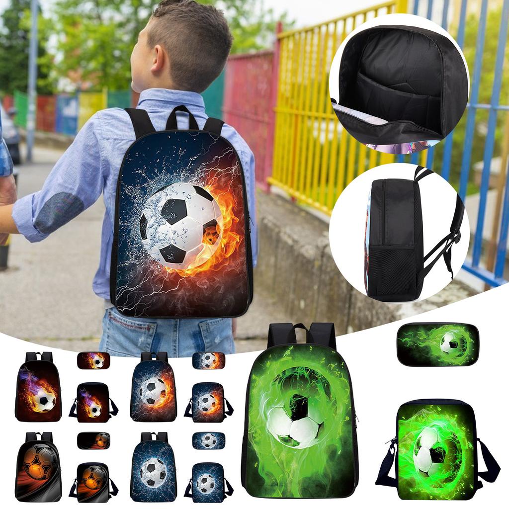 Buy Football Pattern Student School Bag Breathable Outdoor ...