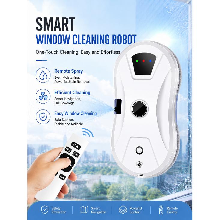 Buy Robot Window Cleaner, Powerful Vacuum Cleaner with Cleanbot ...