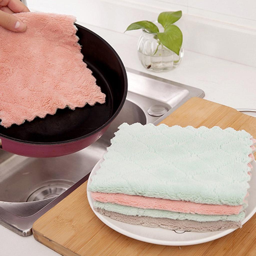 Wet And Dry Strong Absorbent Rag Cloth Kitchen Lint-free Oil Thickened ...