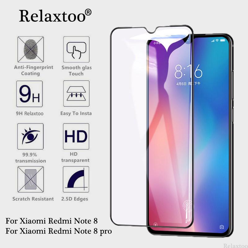 Buy For Xiaomi Redmi Note 8 Pro Glass Screen Protector Full Cover ...