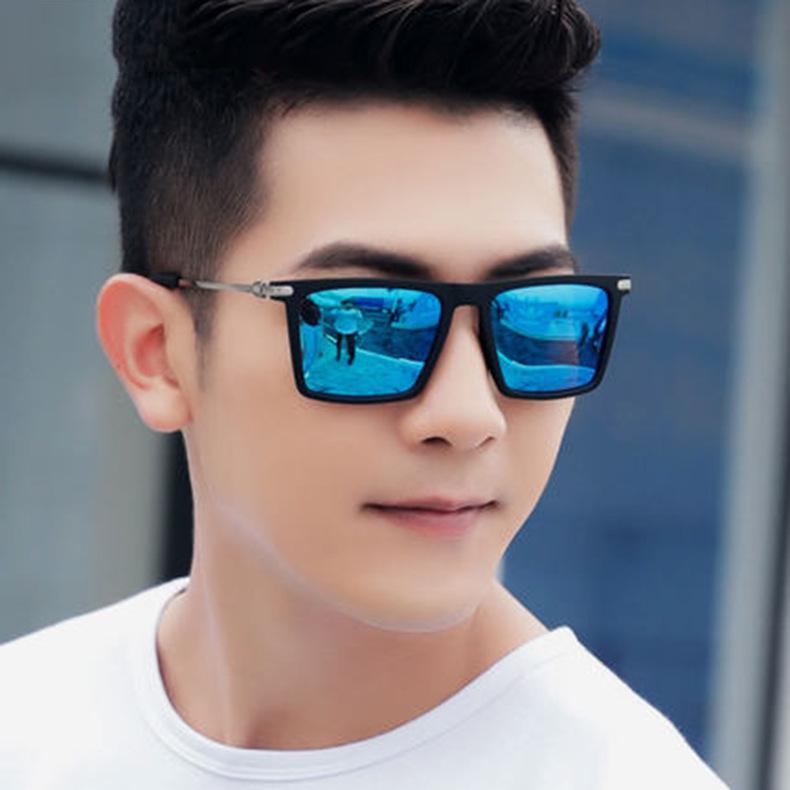 Buy Classic Mens Sunglasses Womens Square Reflective Sunglasses Mirror ...