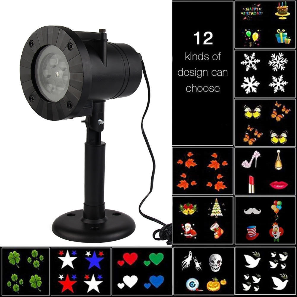 Buy Outdoor LED Moving Laser Projector Light 12 Pattern Landscape ...