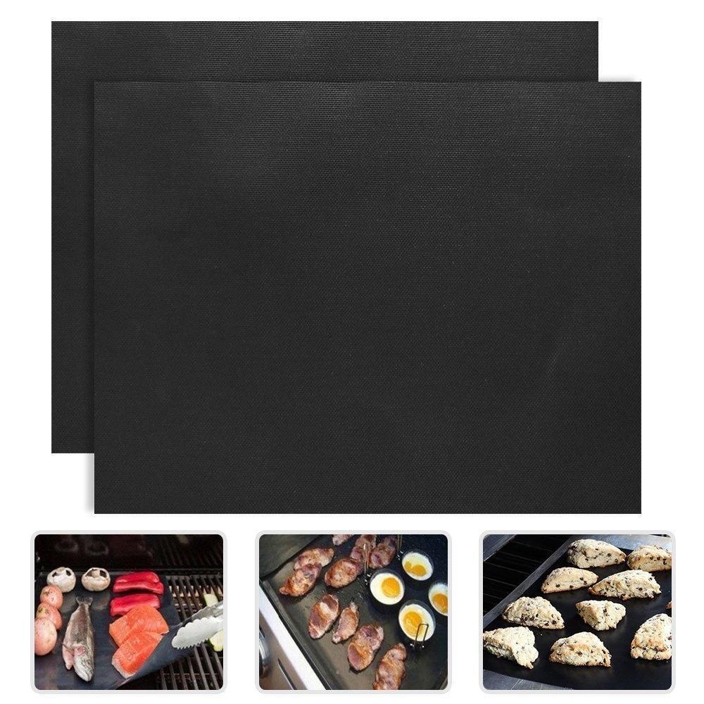 Buy PTFE Non-stick BBQ Grill Mat Barbecue Baking Liners Reusable Teflon ...