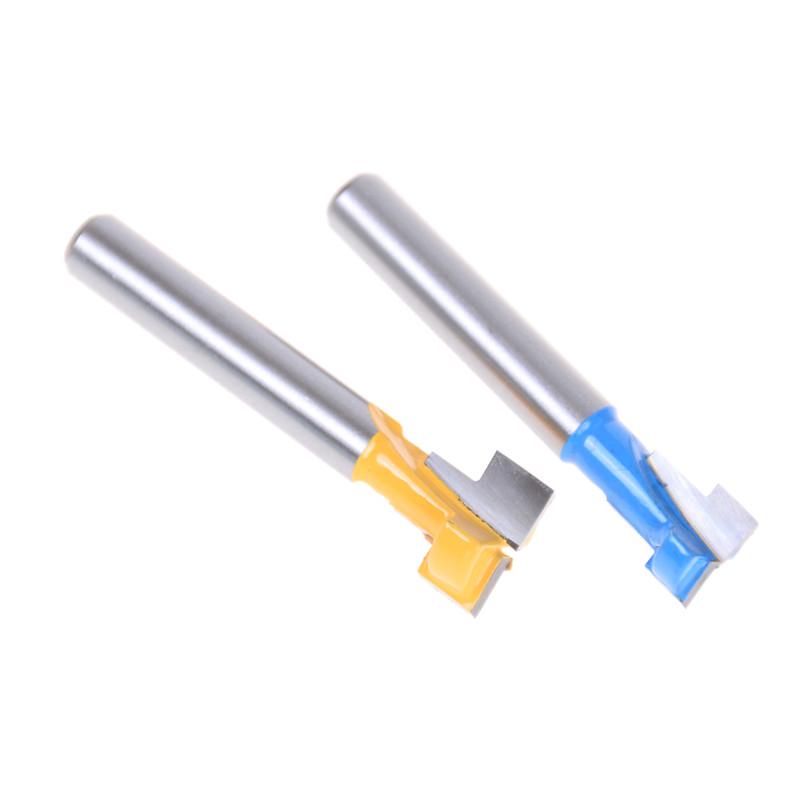 Buy 2Pcs 1/4'' Shank T-Slot Cutter Router Bit Set For 3/8'' & 1/2'' Hex ...