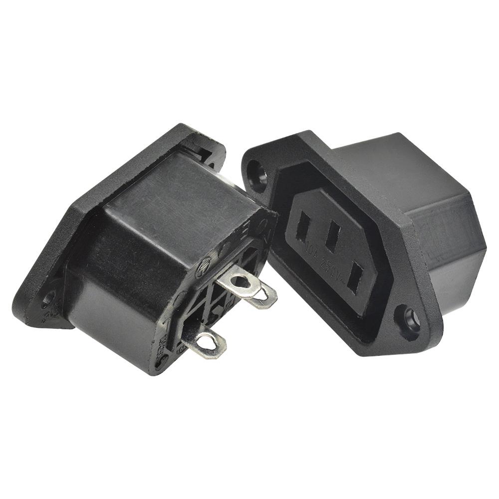 Buy 1 Piece AC 250V 10A Female Connector Power Cord Socket Adapter IEC ...