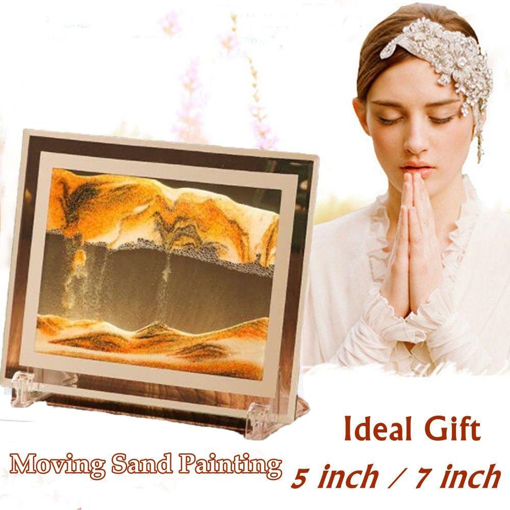 Buy Hourglass Home Decor Flowing Sand Picture Sand Motion Art Moving ...
