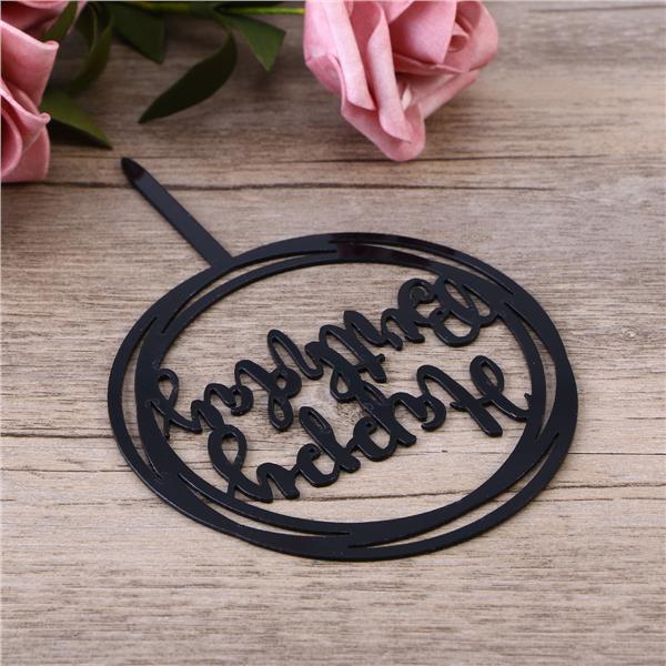 Buy Happy Birthday Acrylic Cake Topper Multi-circle Cake Topper Cake ...