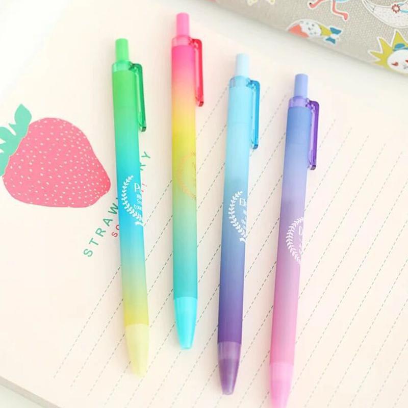 Buy Creative Cute Star Plastic Gel Pen Lovely Kawaii Jelly Black Ink ...