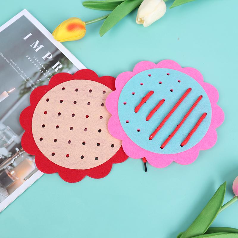 Buy Threading Sunflower Handmade Teaching Aids Non-Woven Felt Cloth ...