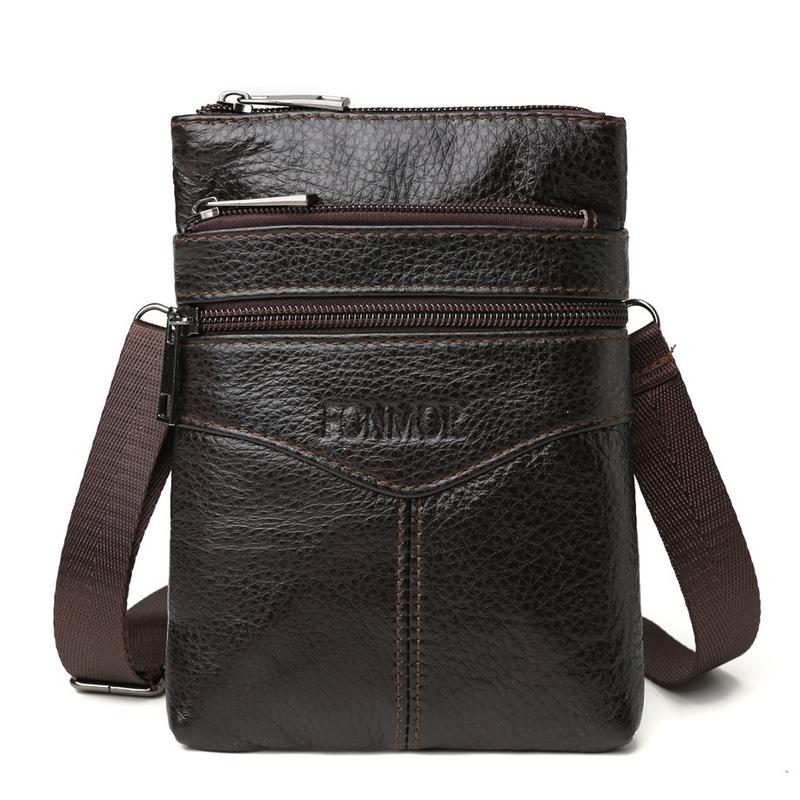 Vintage Men's Mini Shoulder Bag Phone Purse Genuine Leather Man Small ...
