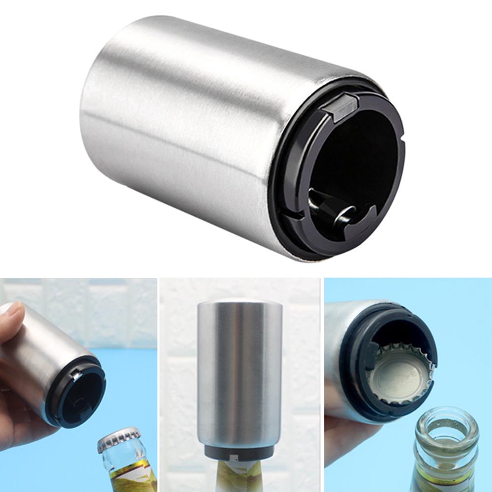 Cavalier Stainless Steel Bottle Opener Automatic Push Down Soda Beer ...