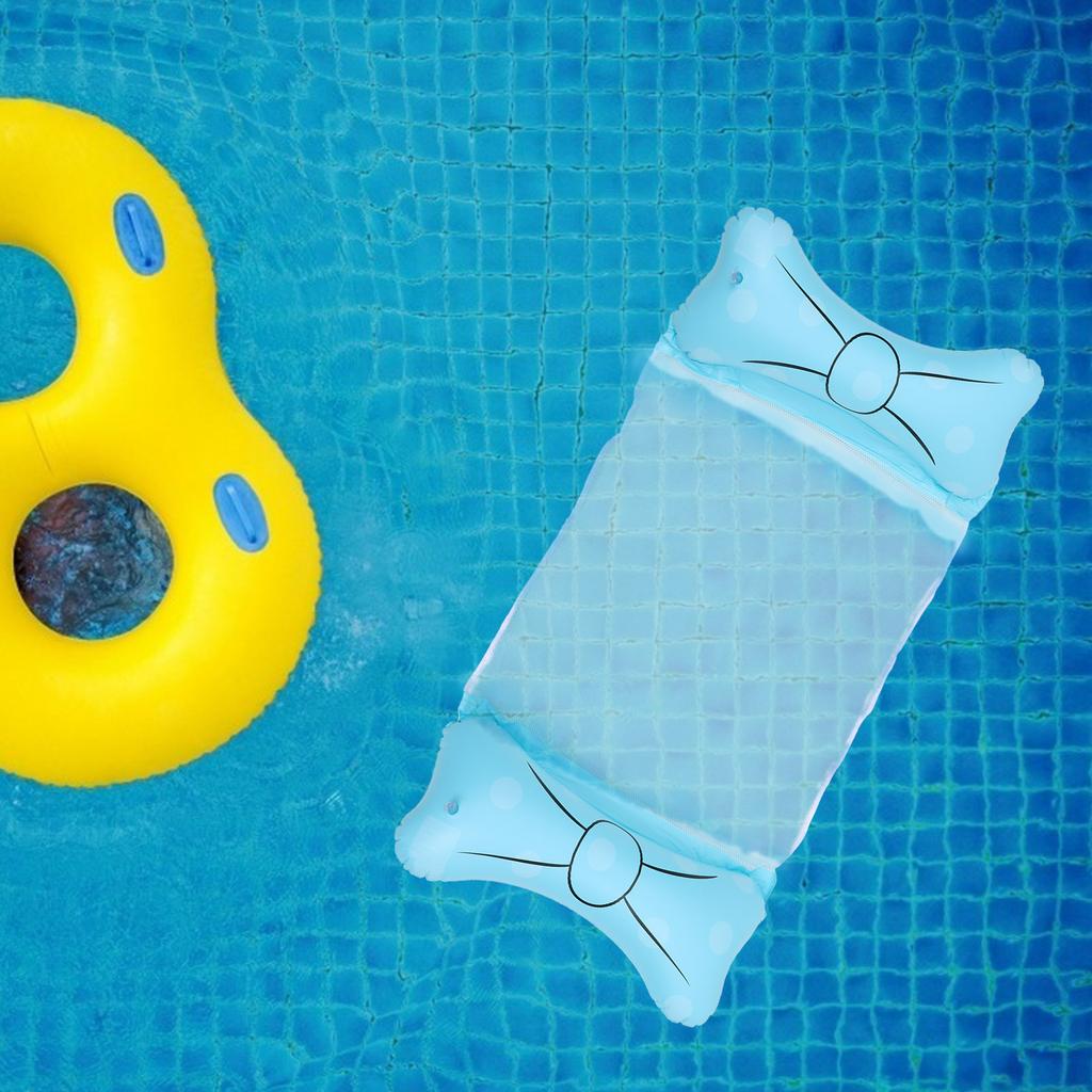 Buy 1pc Water Floating Bed PVC Pool Floating Mat Bowknot Shape ...