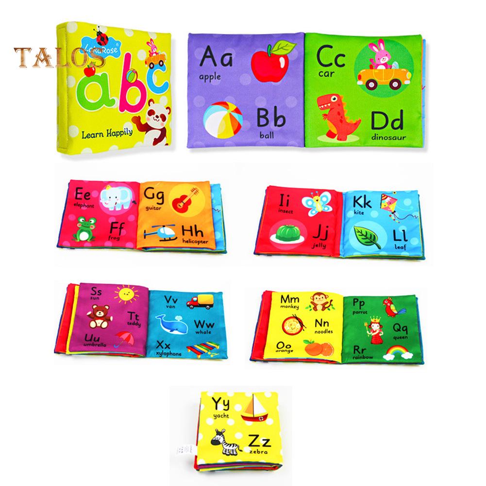 Buy Baby Toys Cartoon Alphabet Color Shape Cloth Book Recognition ...