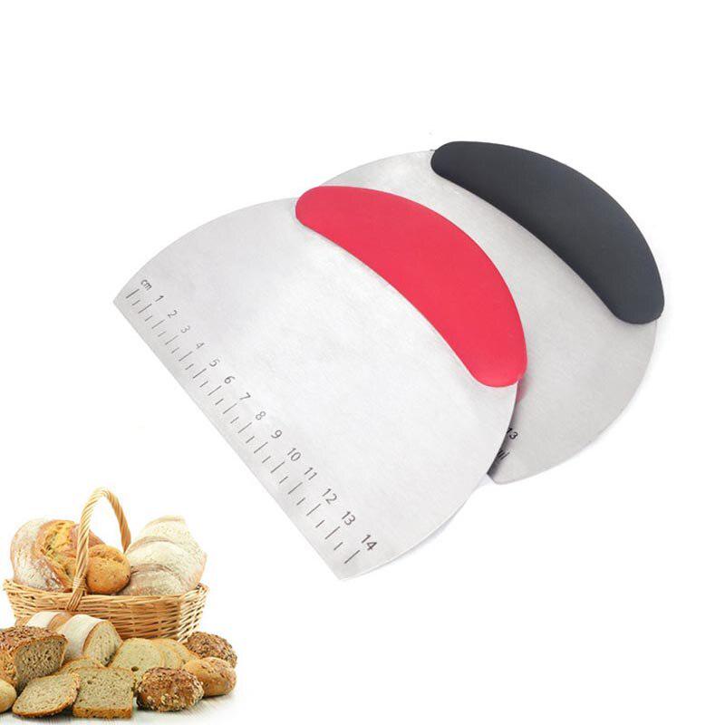 Buy 1 Pcs Stainless Steel Dough Scraper Cake Spatula Baking Pastry ...