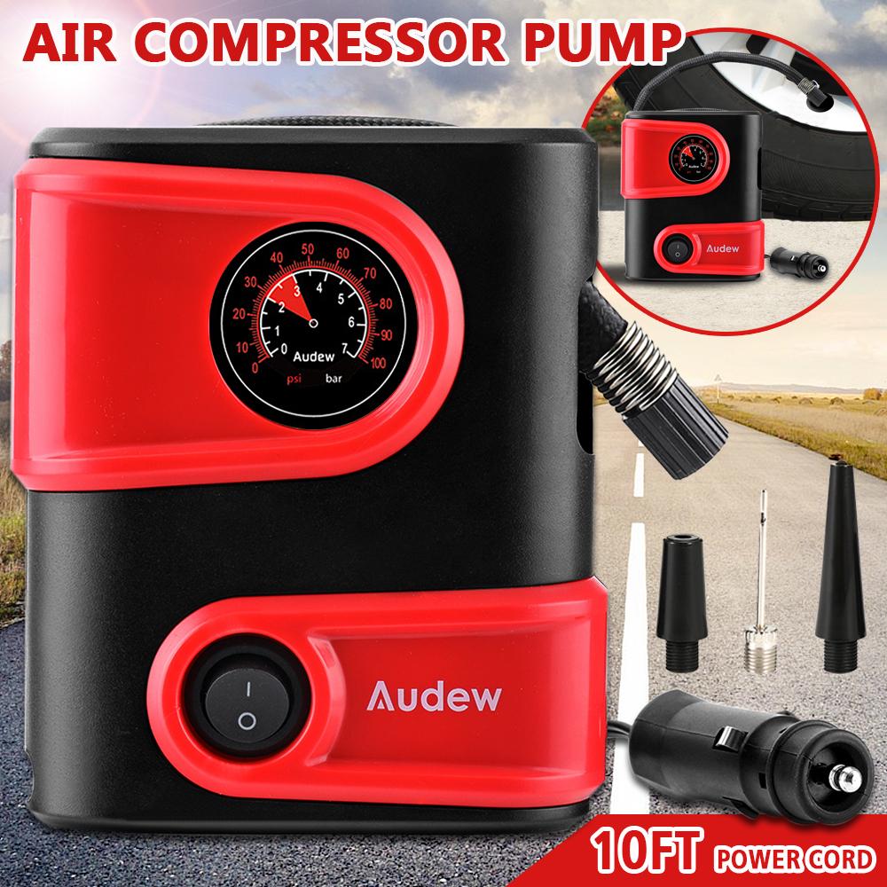 Buy 12V DC Tire Inflator Portable Mini Air Compressor Pump Auto Tire ...