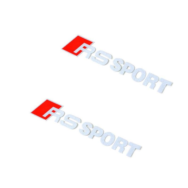 Buy 2pcs RS sport logo car door handle decals decorative emblem 3D ...