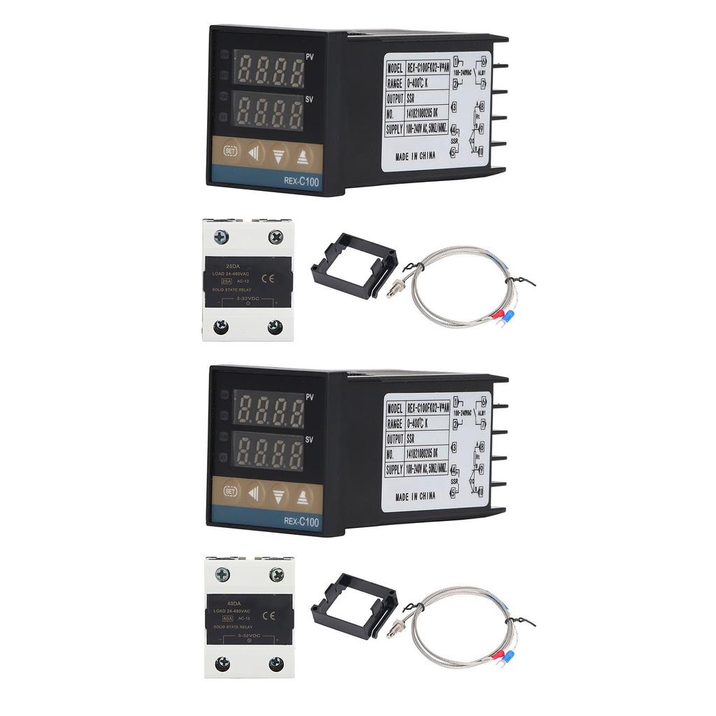 Digital PID Temperature Controller Set 3 Pieces 0‑400 Celsius Temperature Controller ...
