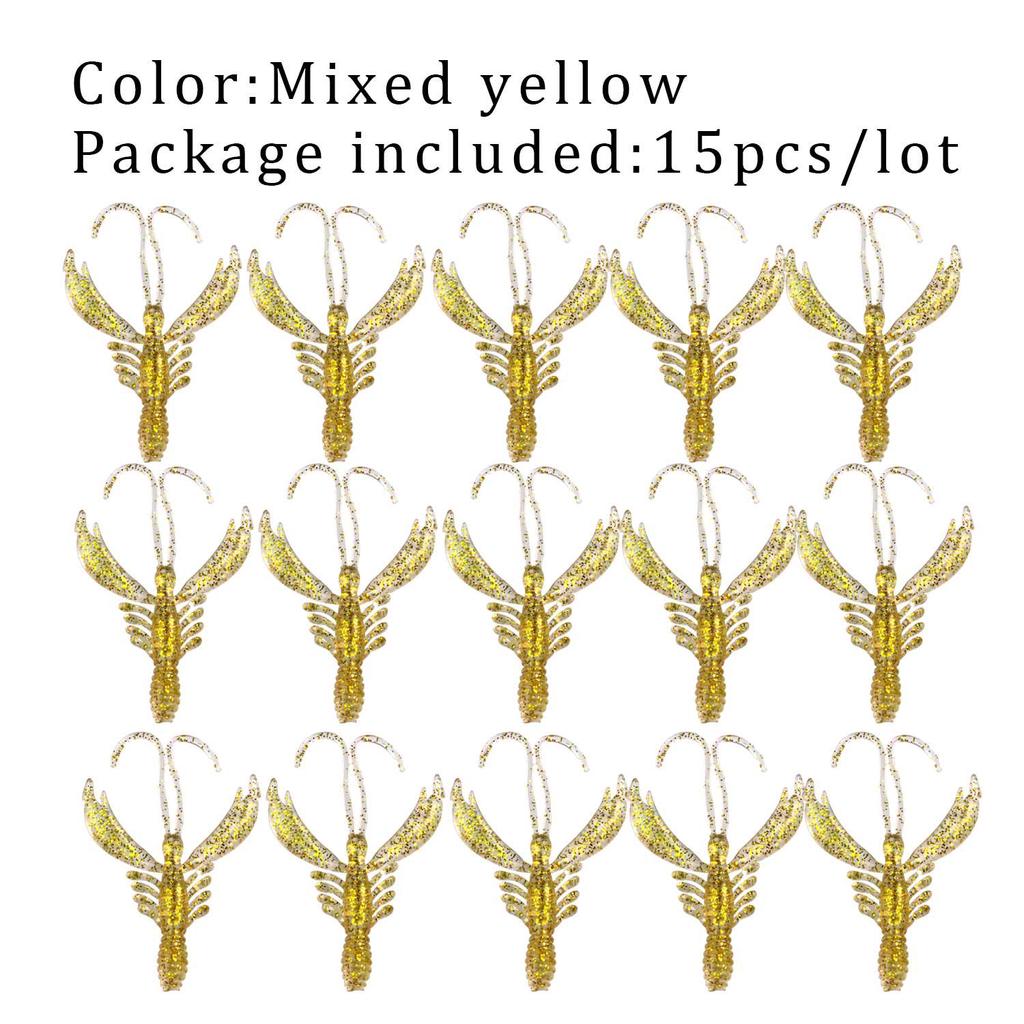 Buy 15pcs/lot Soft Shrimp Fishing Lure Pesca Artificial Wobblers 75mm 3.9g Silicone Soft Bait ...
