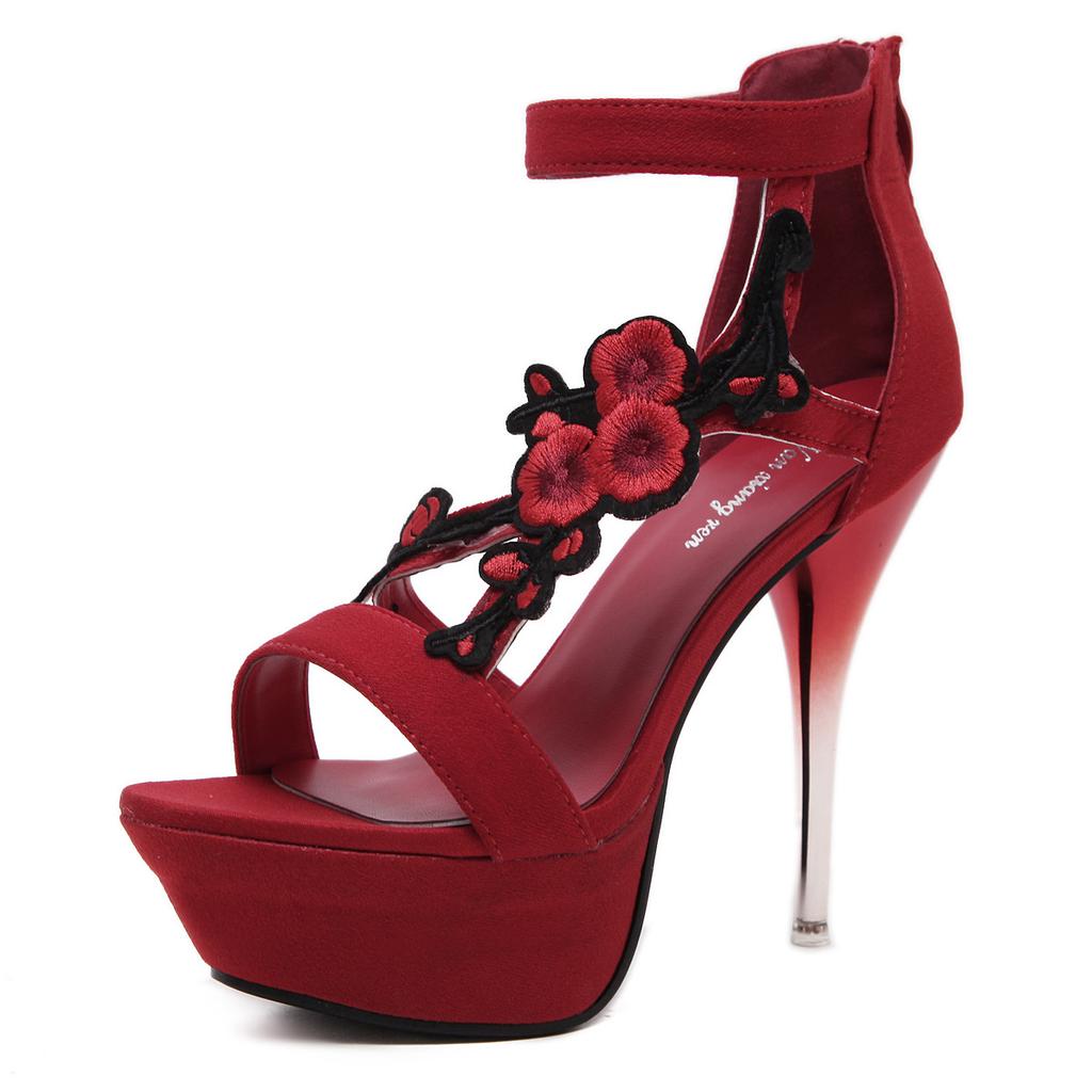 Buy Fashion Super High with Real Shooting Spot Model High Heel Sandals ...