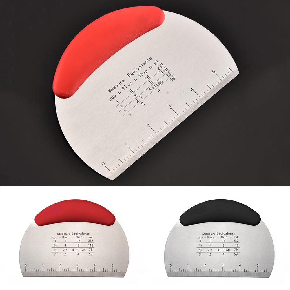 Buy Stainless Steel Measuring Ruler Dough Scraper Cutter Bread Making ...
