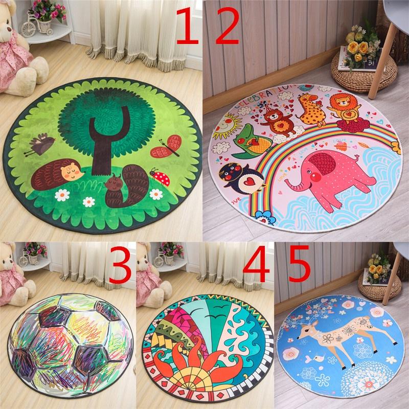 Buy Play Mat Round Print Crawling Blanket Infant Game Pad Play Rug ...