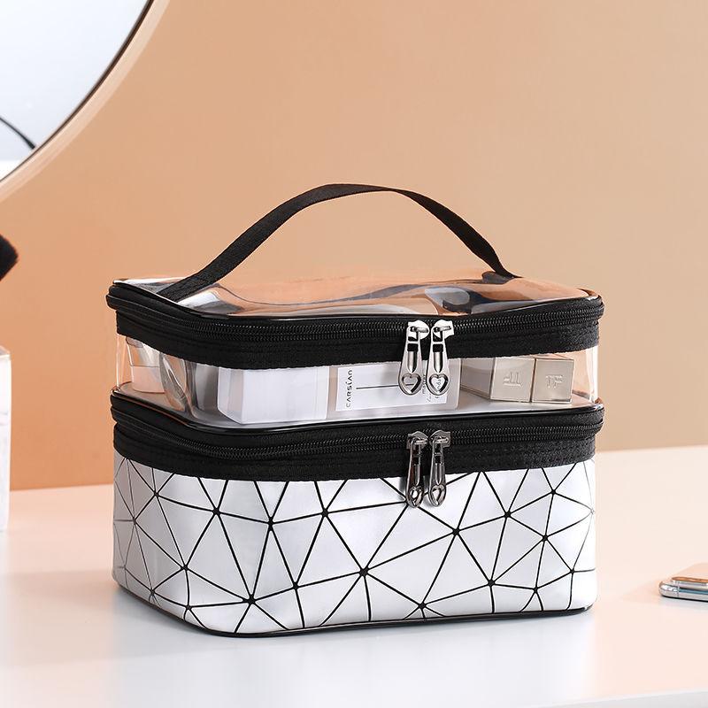 Cheap Double Layer Cosmetic Bag Portable Lady Makeup Artist Multi ...