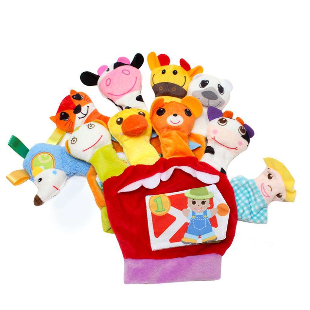 Buy Cartoon Animal Finger puppets Doll Soft Plush Gloves at affordable ...