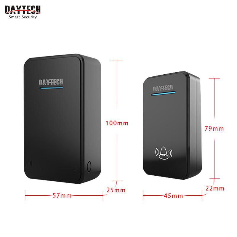 Wireless Door Bell IP44 Doorbell 300M Range 6 Volume 48 Ring Tones Door ...