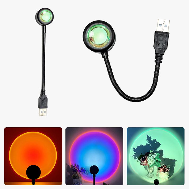 1PC Photography LED Night Light Neon USB Sunset Lamp Atmosphere ...