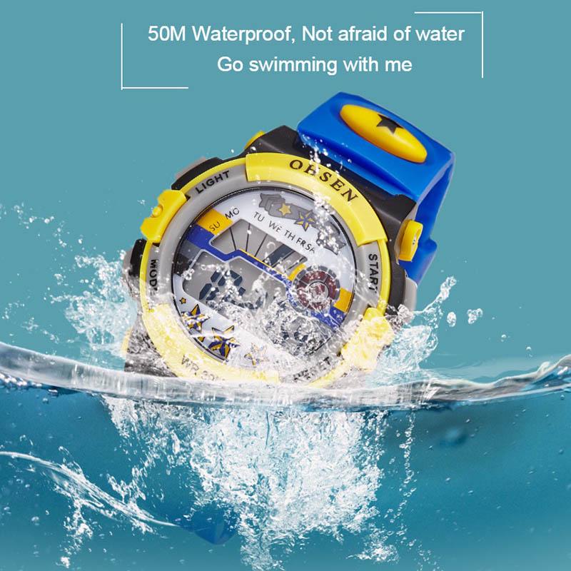 Buy Digital Watch OHSEN LED Water Shock Resistant Kids Sports Watches ...
