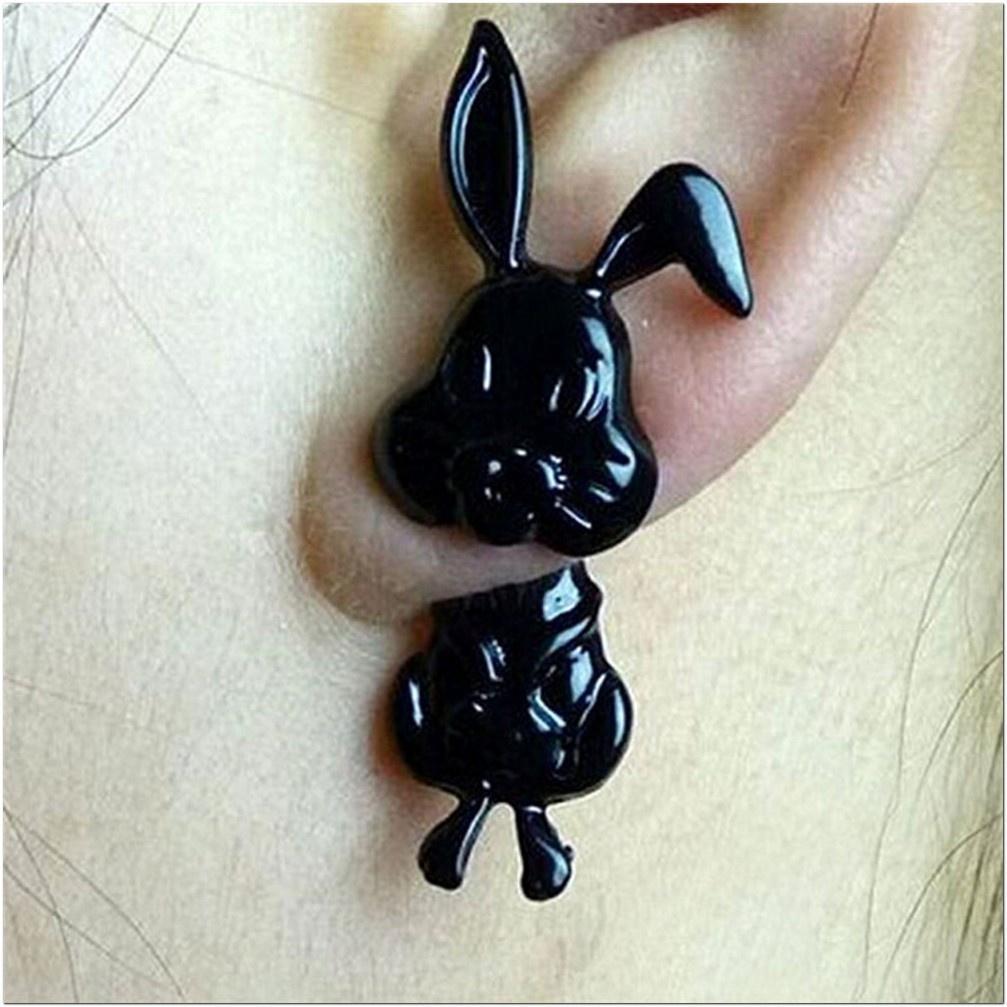 Buy Women 3D Cute Animal Rabbit Earring Bunny Stud Earring Piercing ...