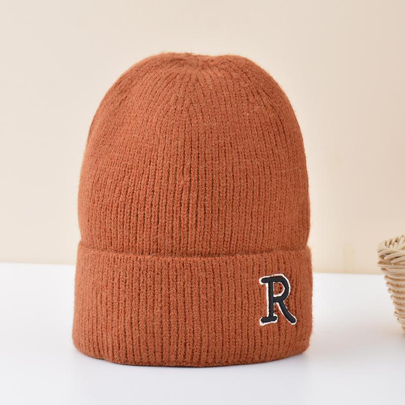 Buy Unisex Hat Warm Woolen Cap Winter Letters Leisure Windproof Cap ...