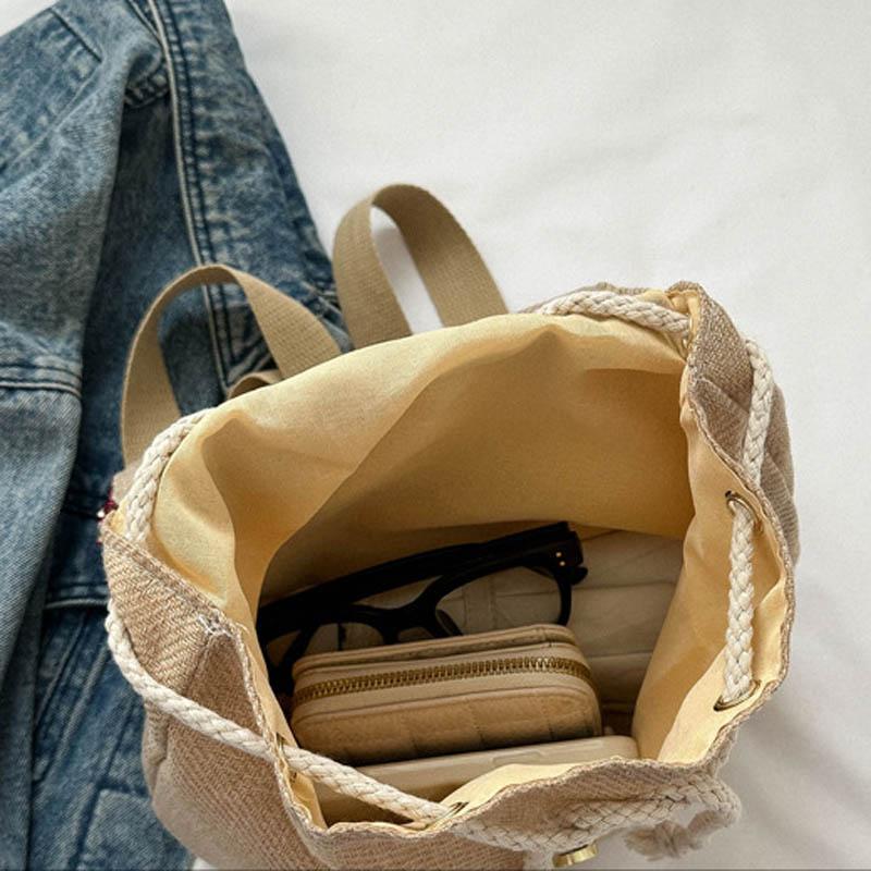 Cheap Canvas Backpack Small Backpack Retro Tassel Ethnic Style Backpack ...