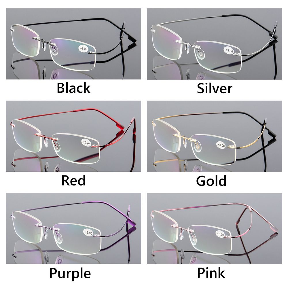 Buy Vision Care Eyewear Flexible Reading Glasses Rimless Presbyopic ...