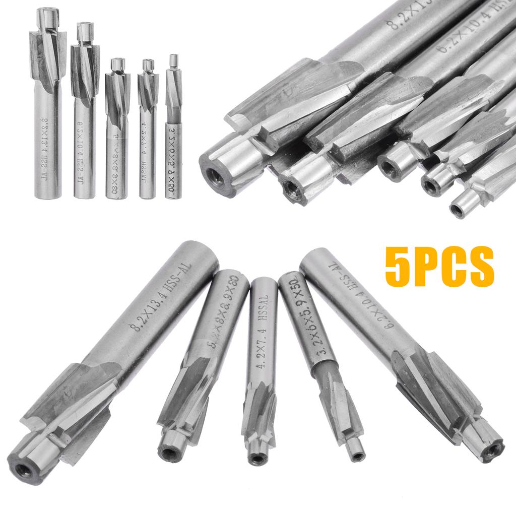 Buy Maijiabao 5x/set 4 Countersink End Milling Flute HSS AL Cutter ...