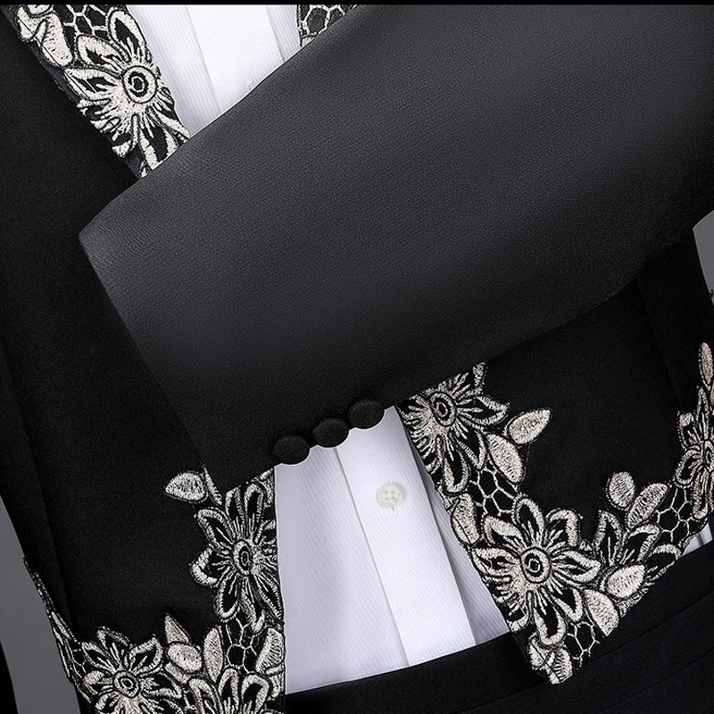 Buy Men's New Stage Host Chorus Conductor Suit Men's Slim Dress Magic ...