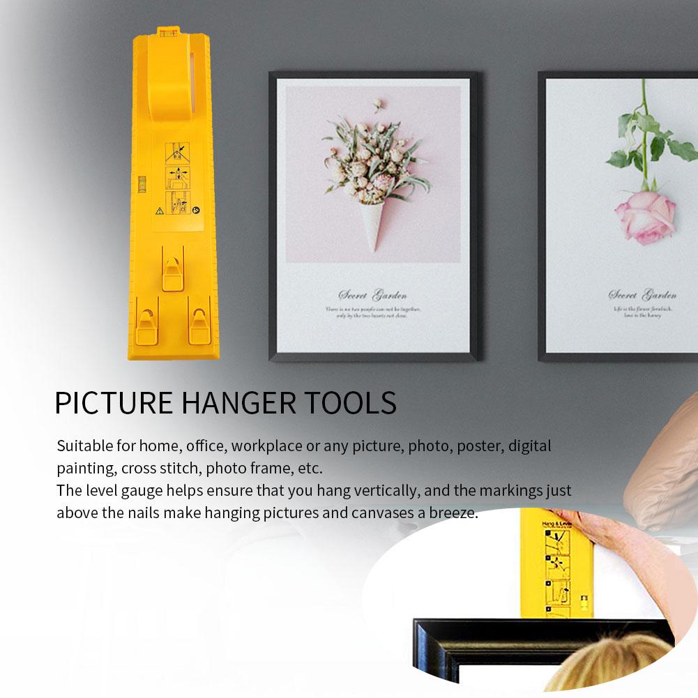 Buy Picture Hanger Tools with Level Picture Frame Ruler for Marking ...