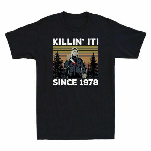 Killin It Since 1978 Halloween Horror Movie Vintage Sumemr Black Summer ...