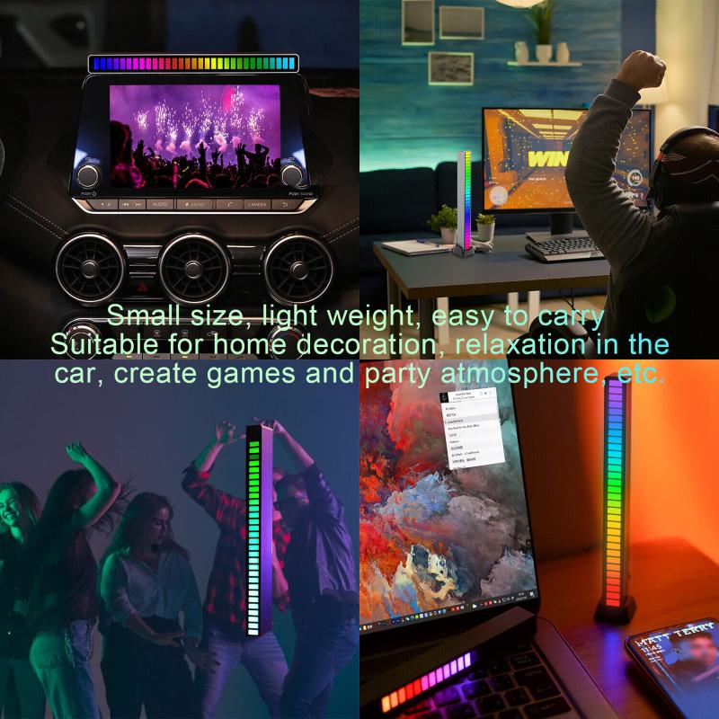 Buy Rgb Led Pickup Lamp Usb Charging Sound Control Music Rhythm Ambient ...